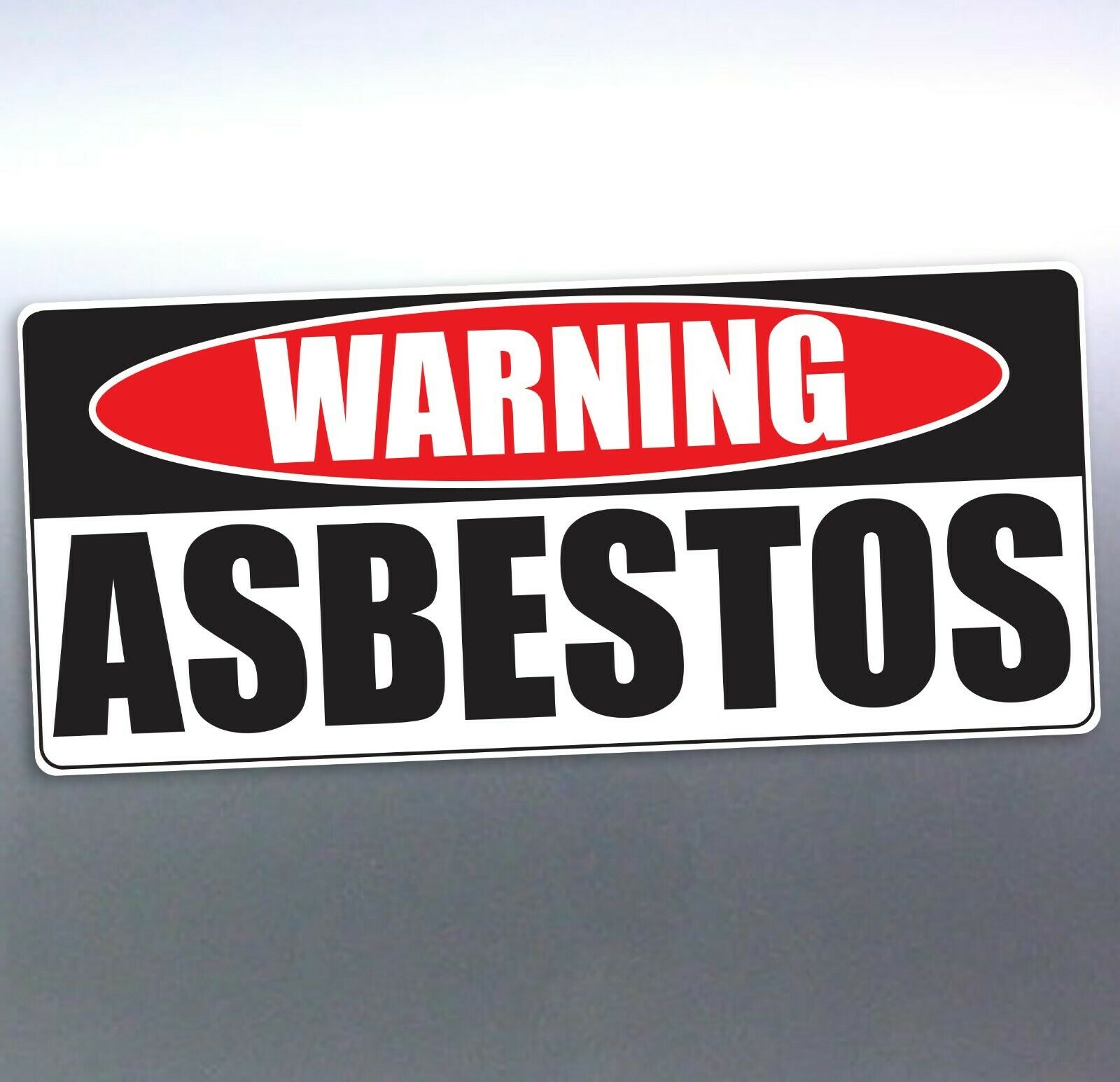 Warning ASBESTOS Sticker Your Text Word Custom 210 – Stickdat