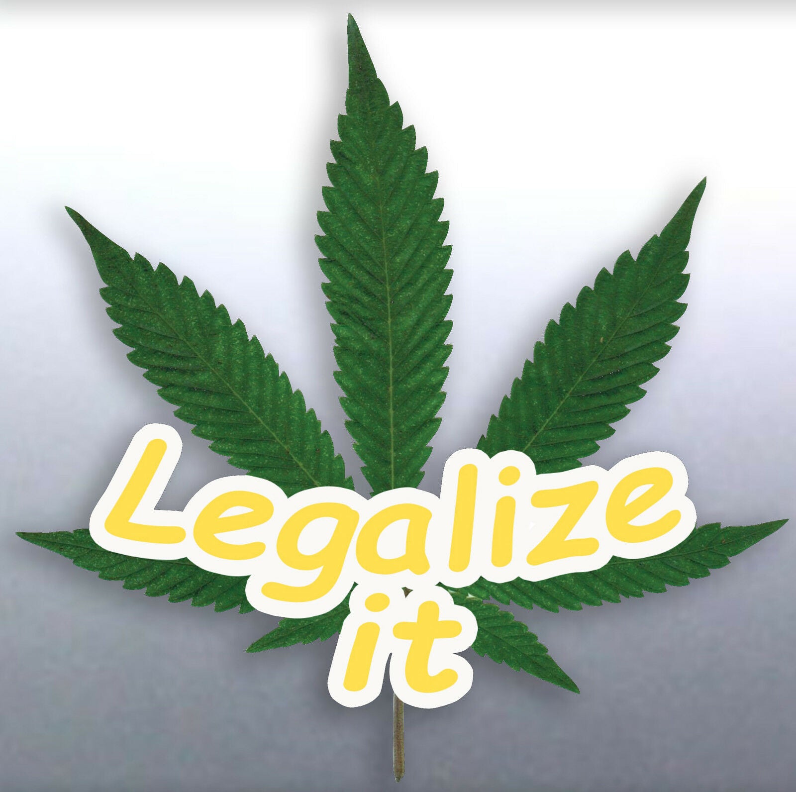 Legalize it weed leaf Vinyl cut Car Sticker 115x10 – Stick-Dat