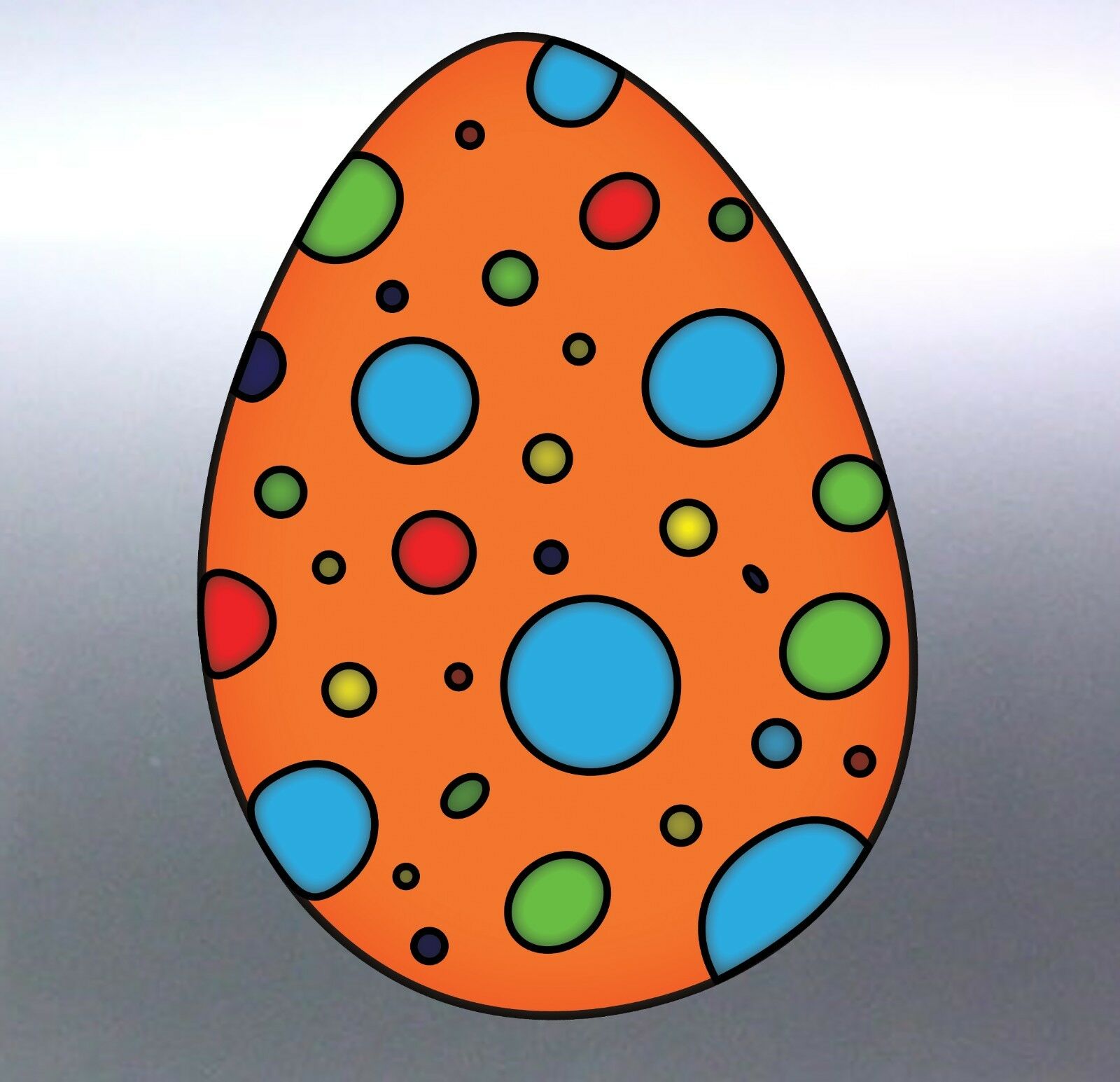 Easter Egg Vinyl Sticker – Colourful Cut Design 105x145mm | Stick-Dat ...