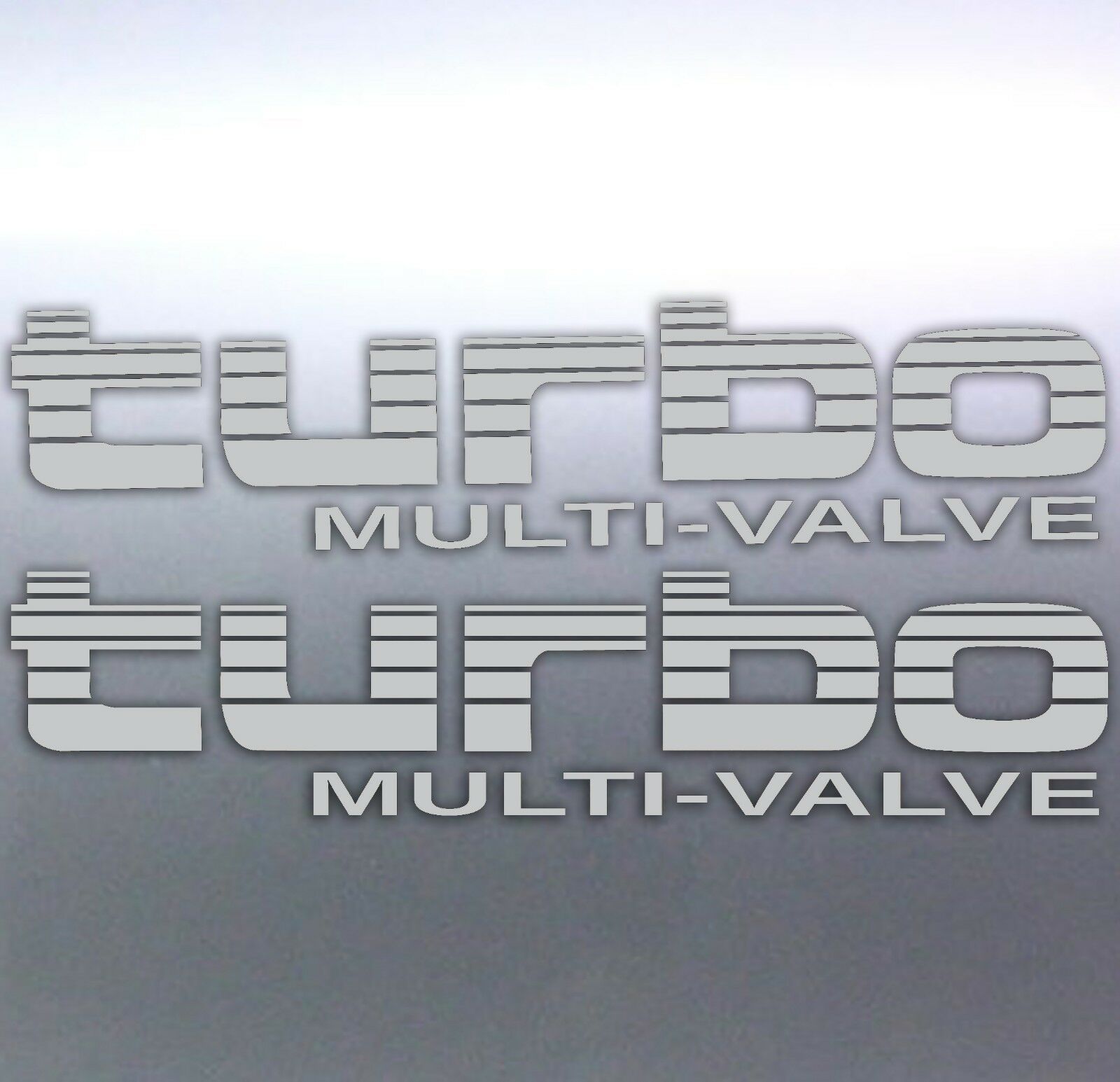 2x Silver Turbo Multi-Valve Stickers Toyota Landcr – Stickdat