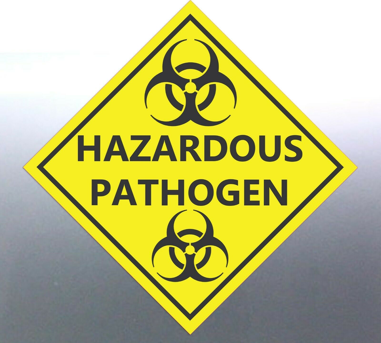 4x15cm Hazardous Pathogen Decal Safety Material Ye – Stickdat