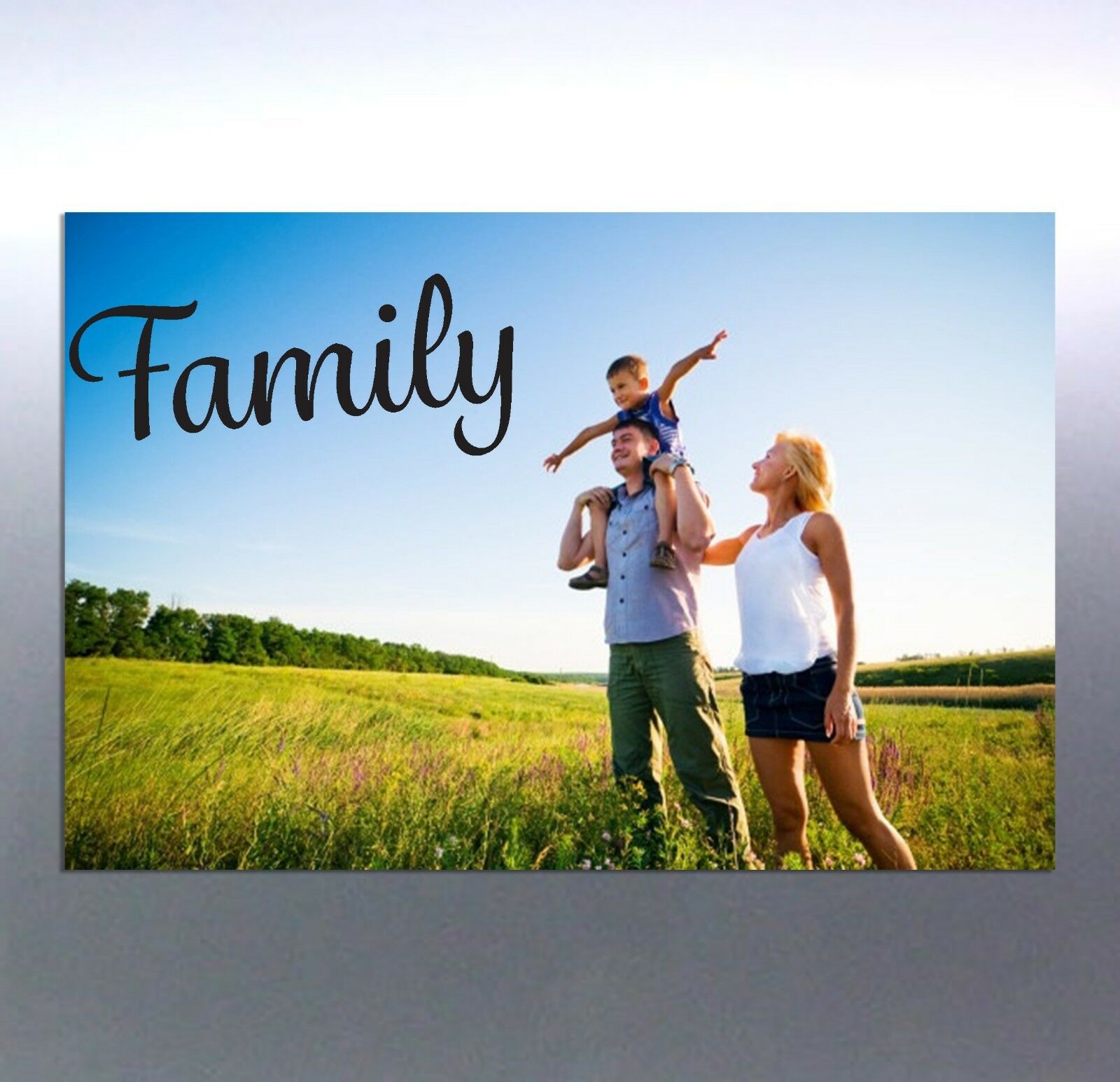 Family Photo sticker 100x150mm Custom fancy text A – Stickdat