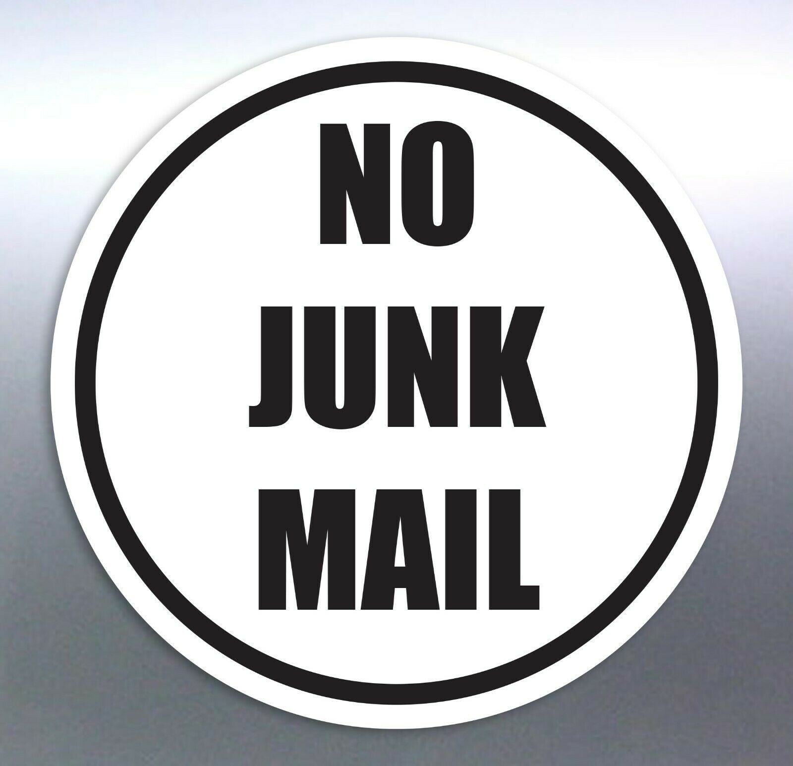 No junk mail sticker Vinyl Cut 50 mm Black newspap – Stickdat
