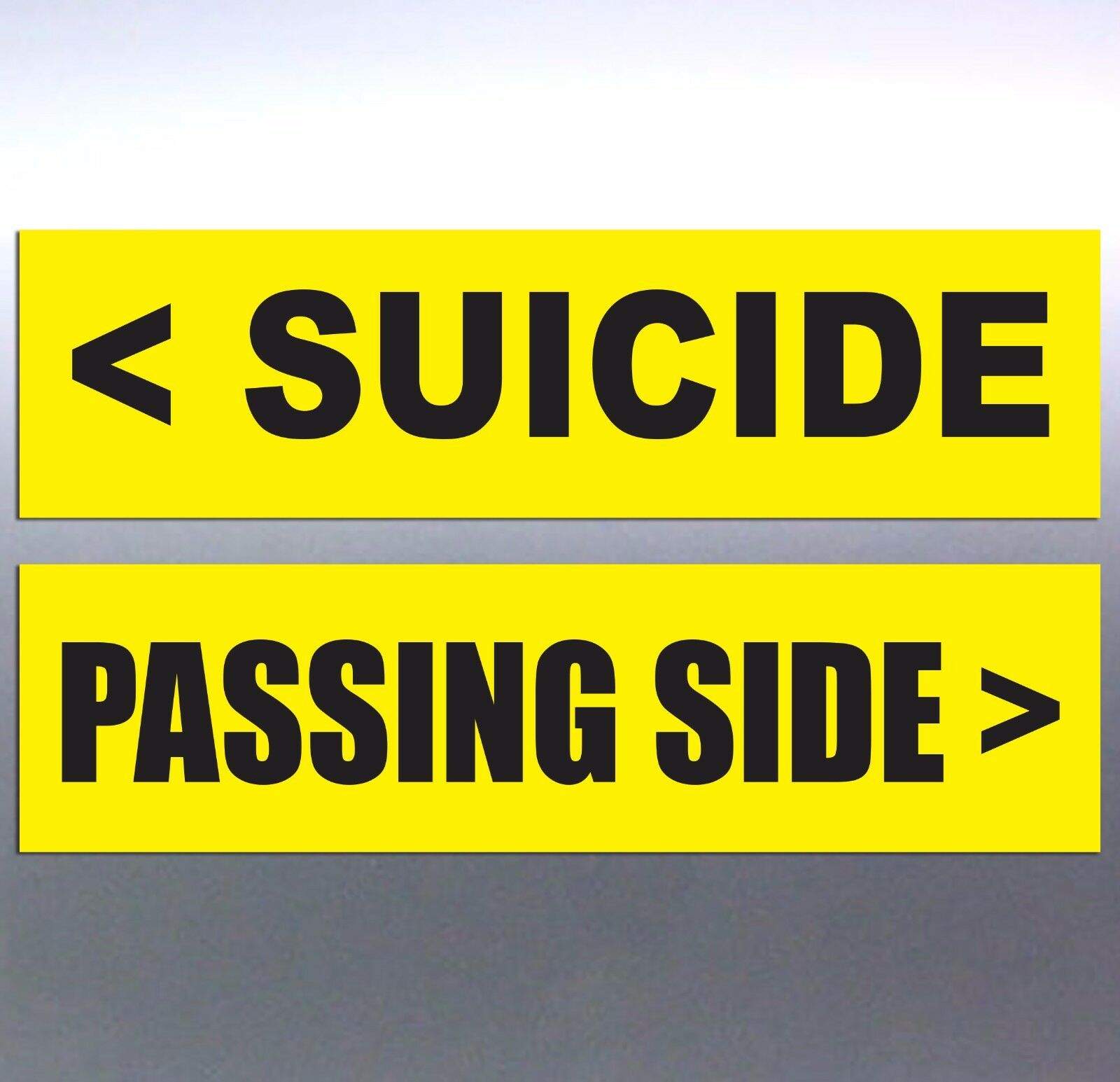 Passing Side & Suicide Sticker 200x55mm – Truck Safety Decal | Stick-Dat