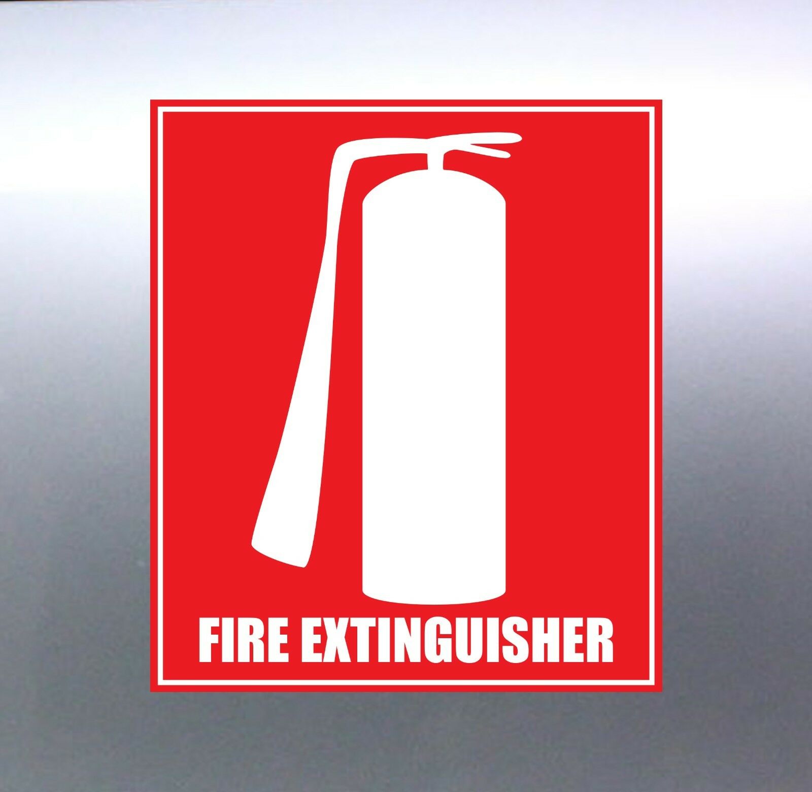4-Pack Fire Extinguisher Stickers – 100 x 120mm | Red Safety Signs for ...