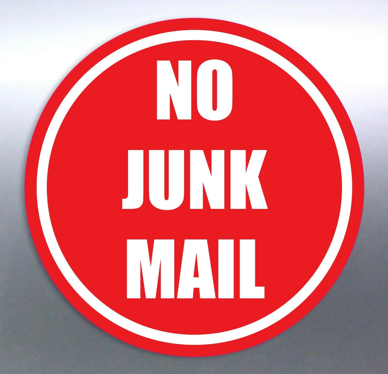 No junk mail sticker Vinyl Cut 105 x 105 mm red stop – Stick-Dat