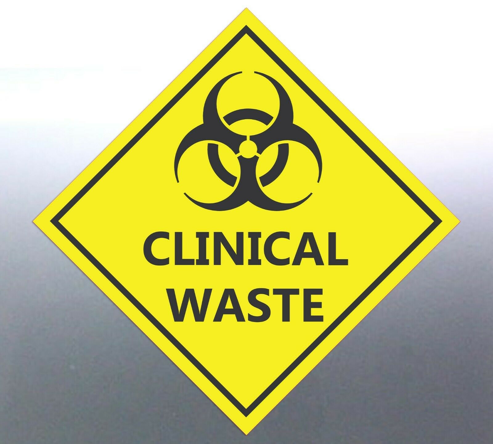 150mm Clinical Waste Decal Safety Material yellow – Stickdat