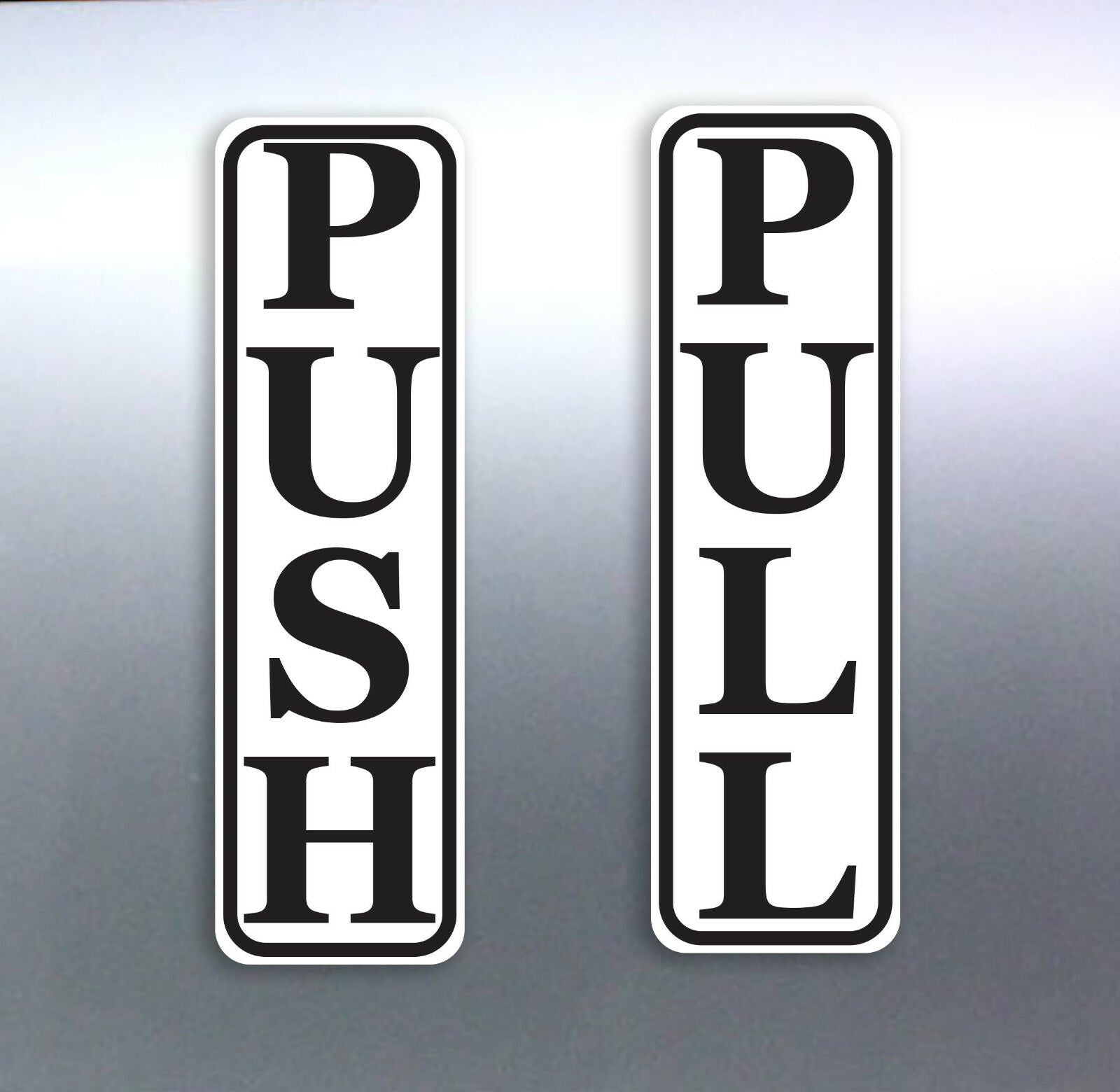 Push and Pull stickers For any smooth surface Aust – Stickdat