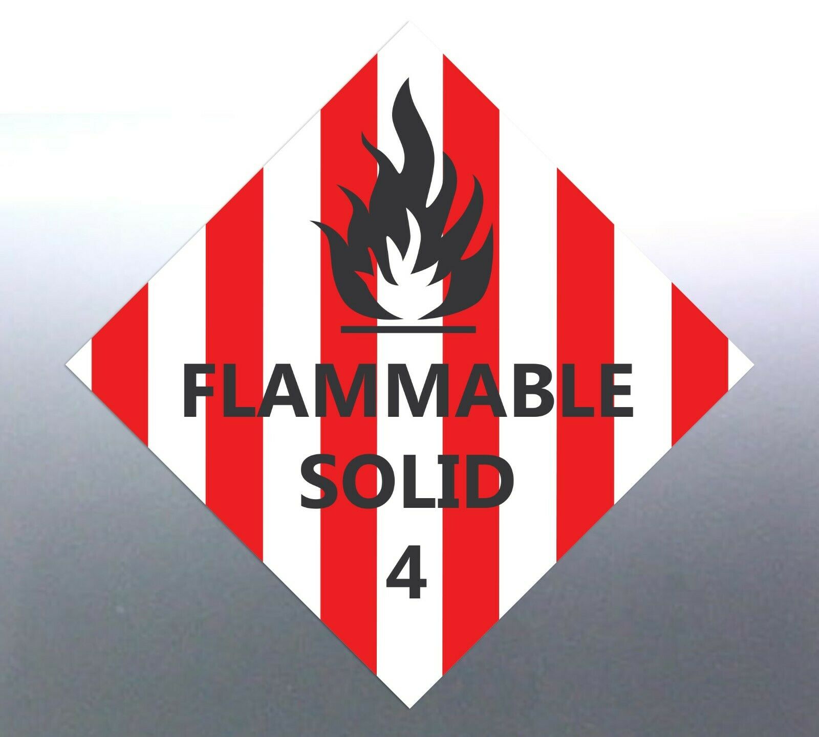 Flammable Solid HAZMAT Sticker – Class 4 Safety Label 150-400mm ...
