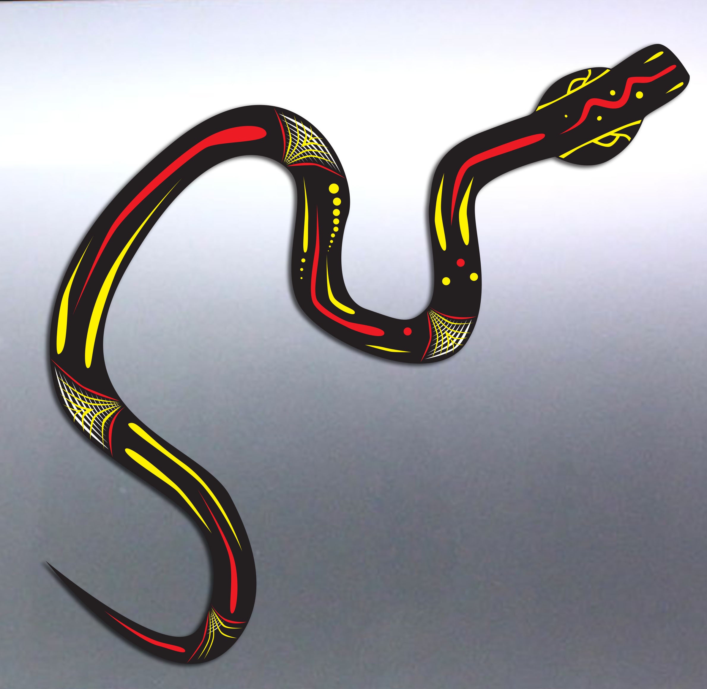 Snake Aboriginal art Vinyl cut Car boat Sticker decal – Stickdat